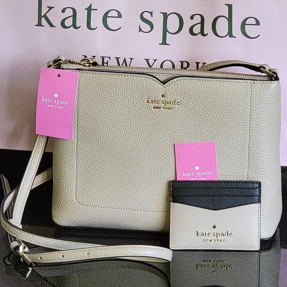 kate spade | Bags | New Kate Spade Harlow Beige Leather Crossbody And ...